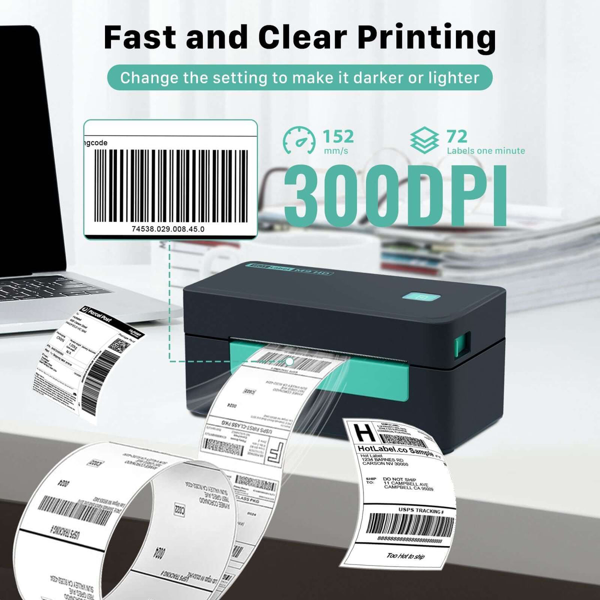 Hotlabel M9HD Mini Thermal Label Printer 300DPI – HotLabel