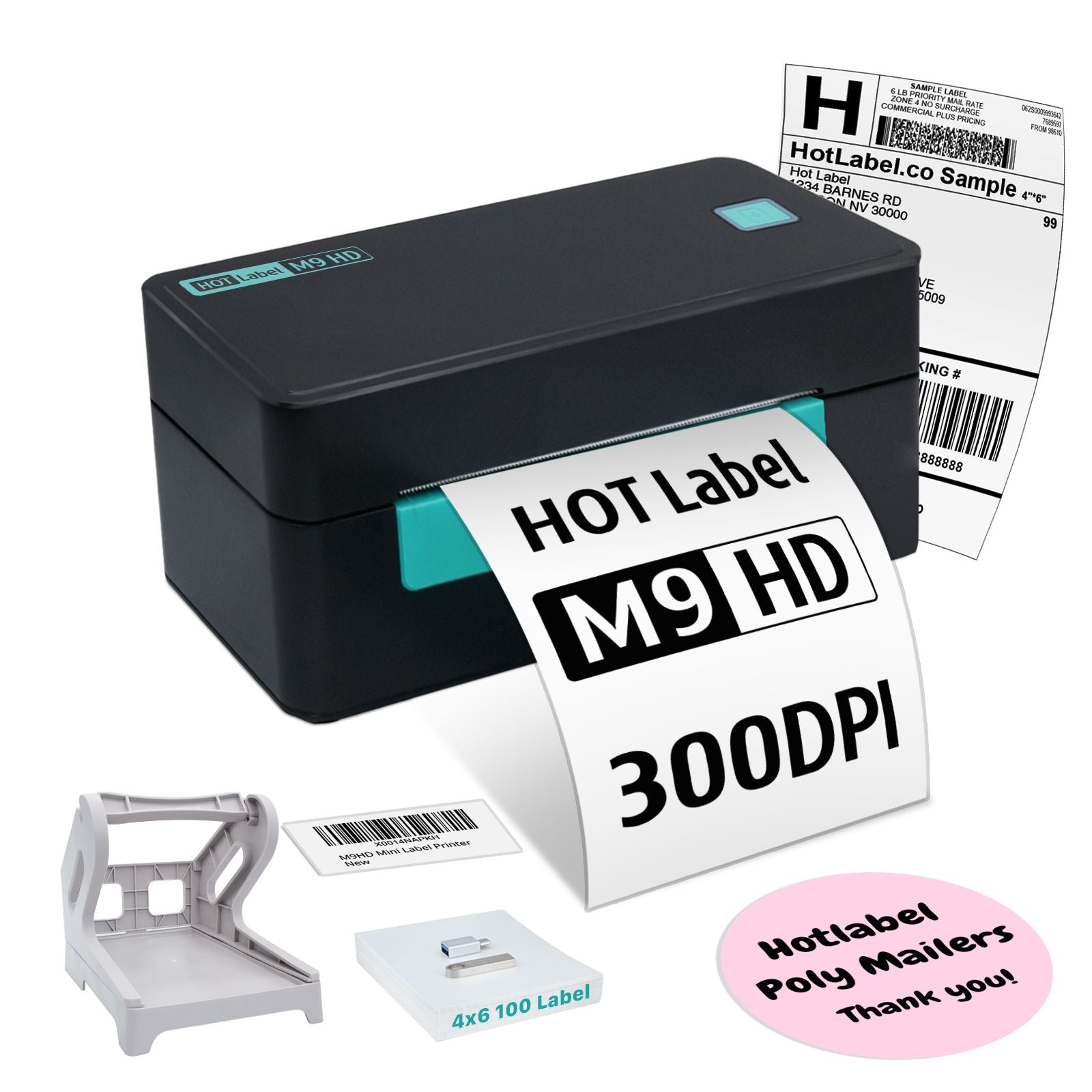 Hotlabel M9HD Mini Thermal Label Printer 300DPI – HotLabel