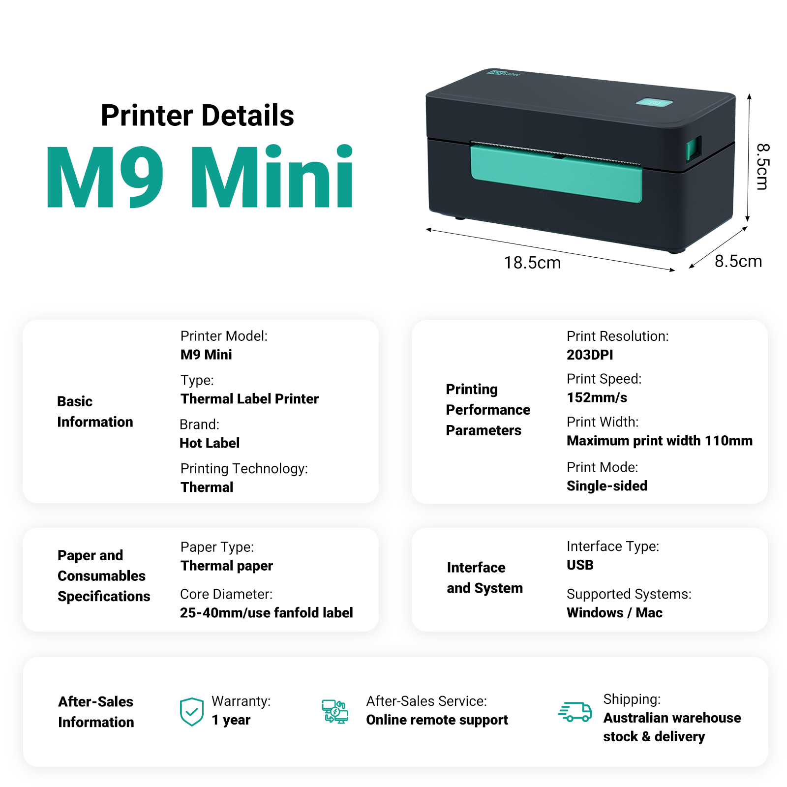 M9 Thermal Label Printer | Hotlable Australia | Direct Print – HotLabel