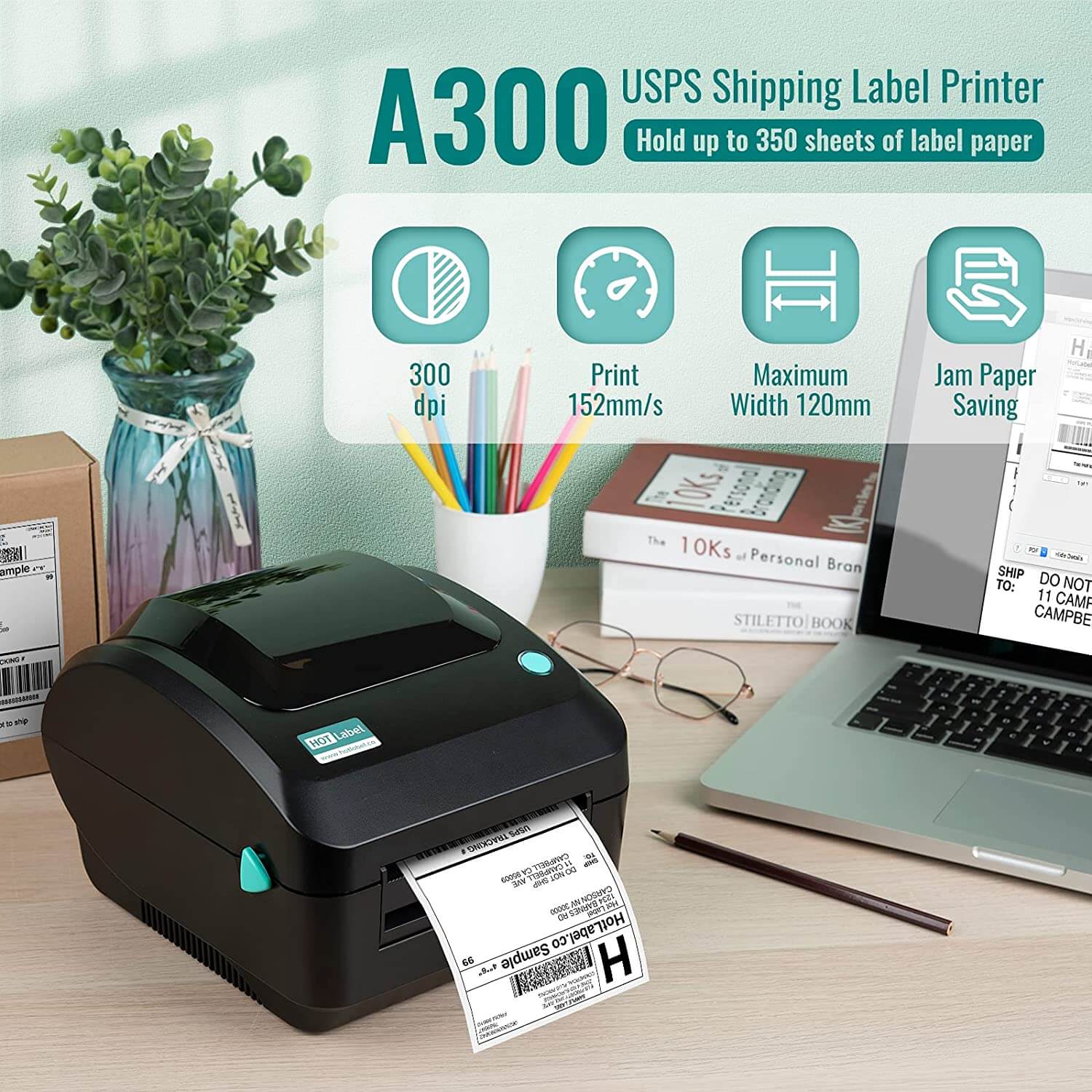 Hotlabel A300 300DPI Thermal Label Printer – HotLabel