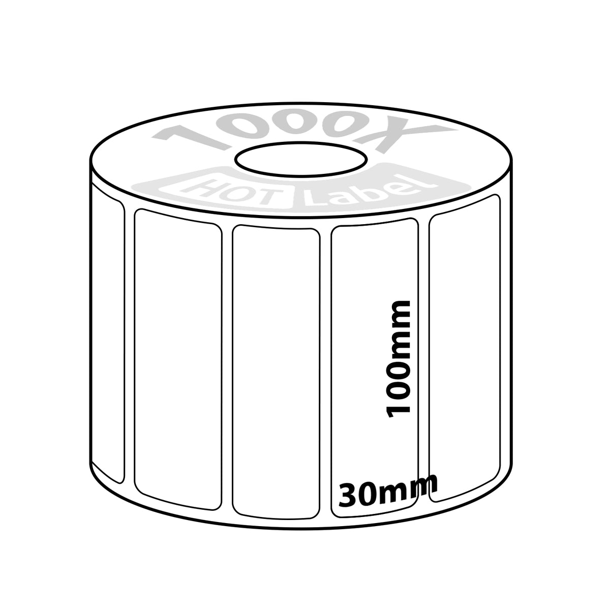 100mm*30mm Thermal Label | Hotlable Australia | Direct Print – HotLabel