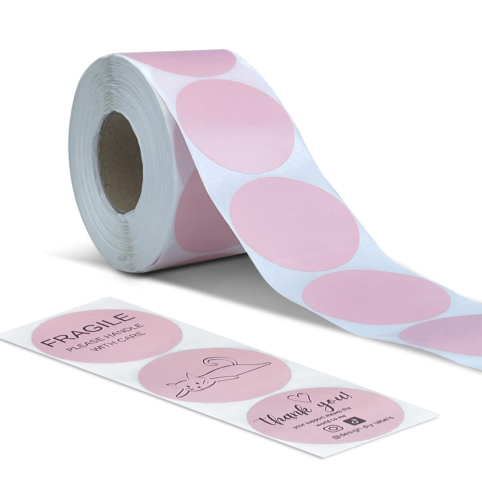 Pink Circle Thermal Label |HotLable Australia |Direct Print – HotLabel
