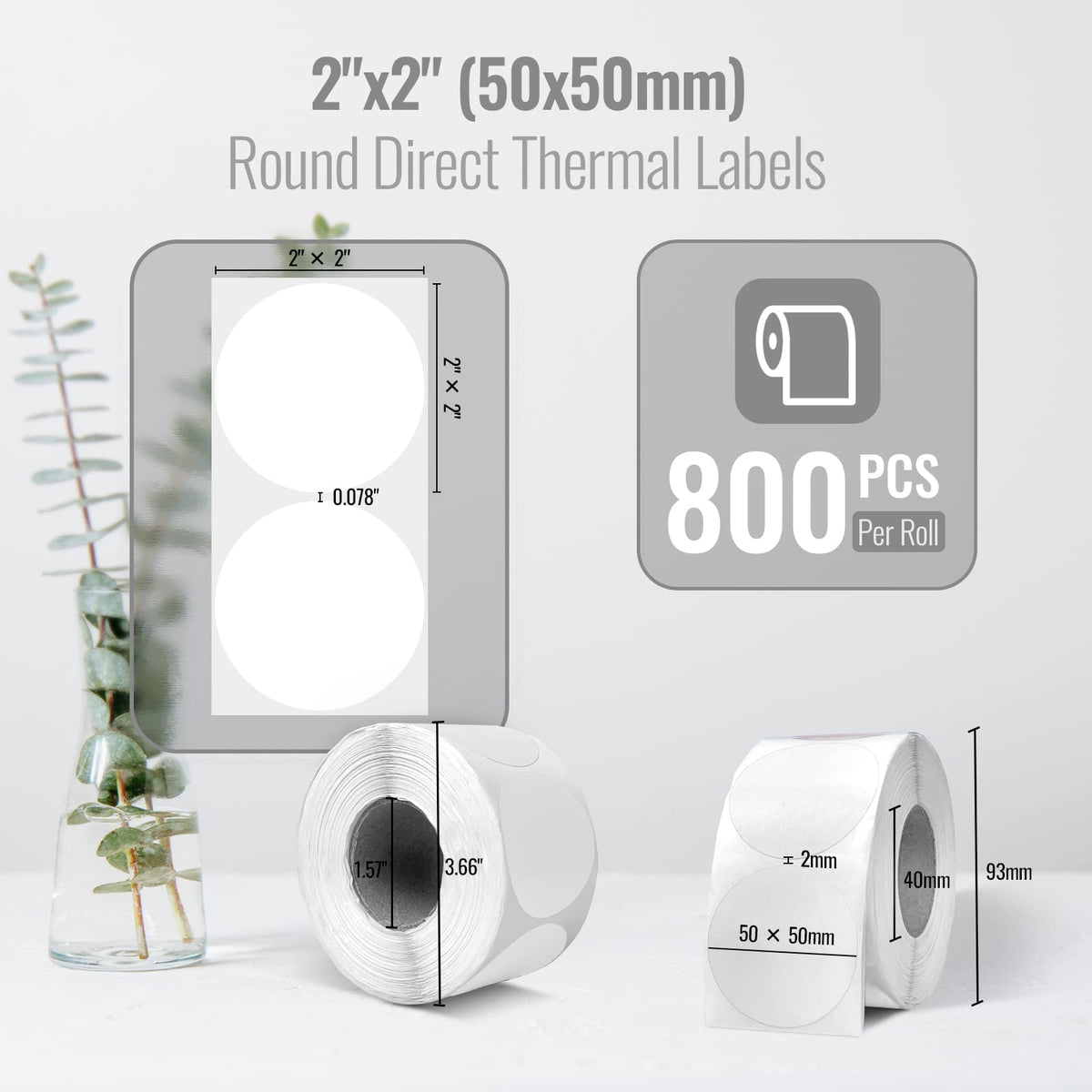 Circle Thermal Sticker Label|Hotlable Australia|Direct Print – HotLabel
